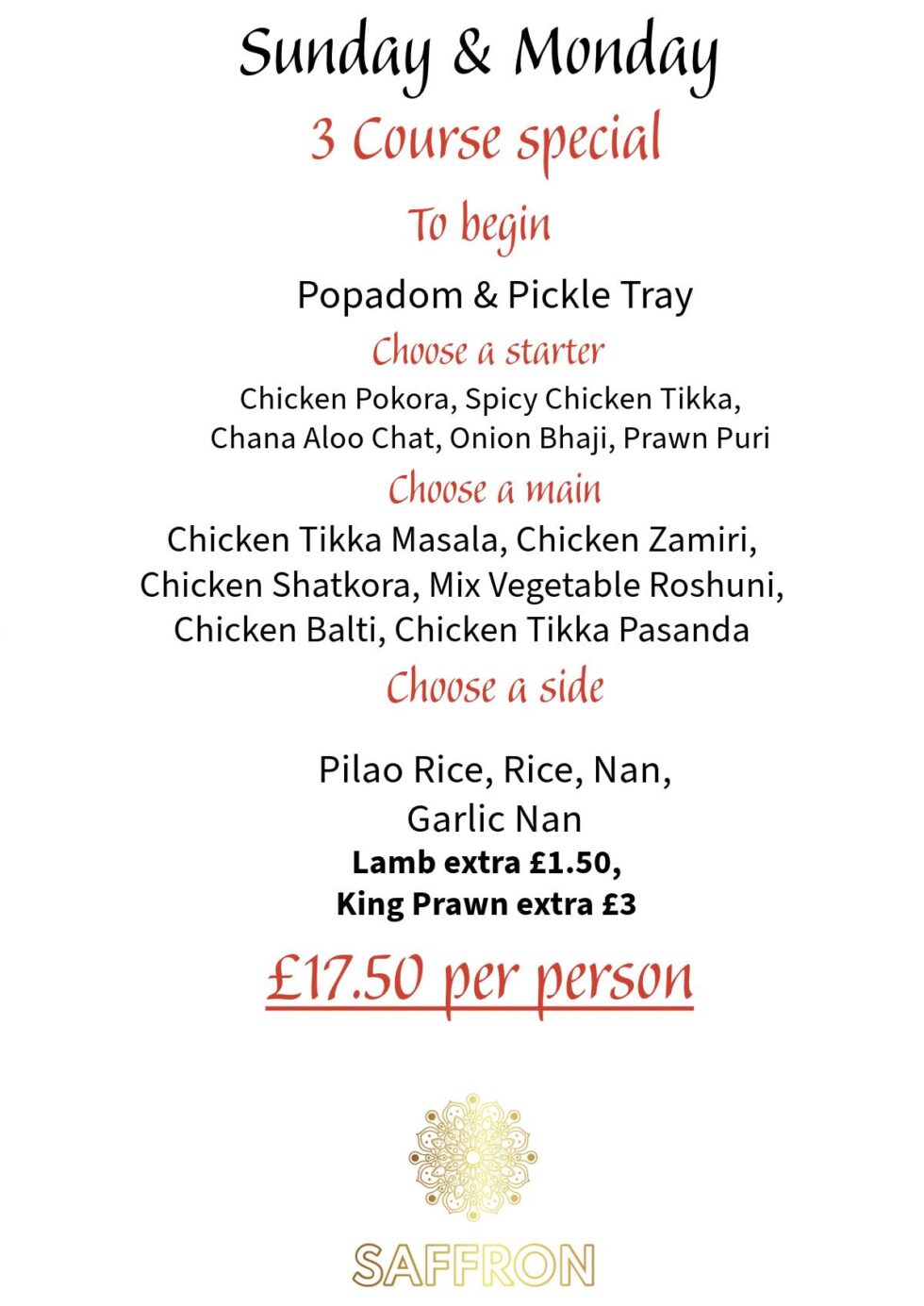 Saffron Indian Restaurant | The Loco Haxey